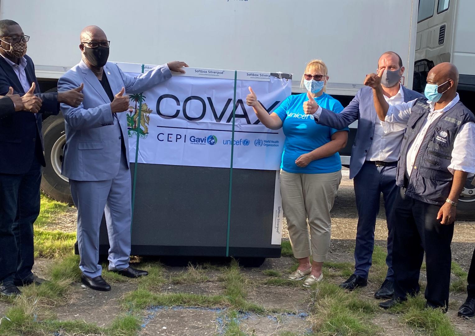 Sierra Leone welcomes the arrival of Covid-19 vaccines shipped via COVAX facility | WHO ...
